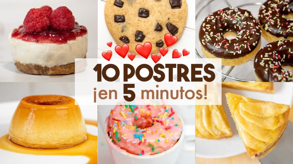 10 Postres Fáciles en 5 Minutos | Recetas Rápidas
