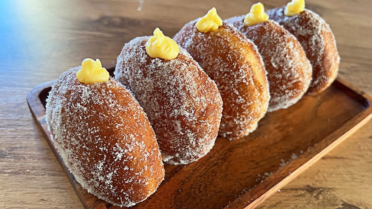 Deliciosas Berlinas de Azúcar con Crema: Una Bomba de Dulce Sabor