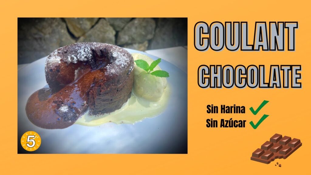 Receta Fácil de Volcán de Chocolate Sin Azúcar